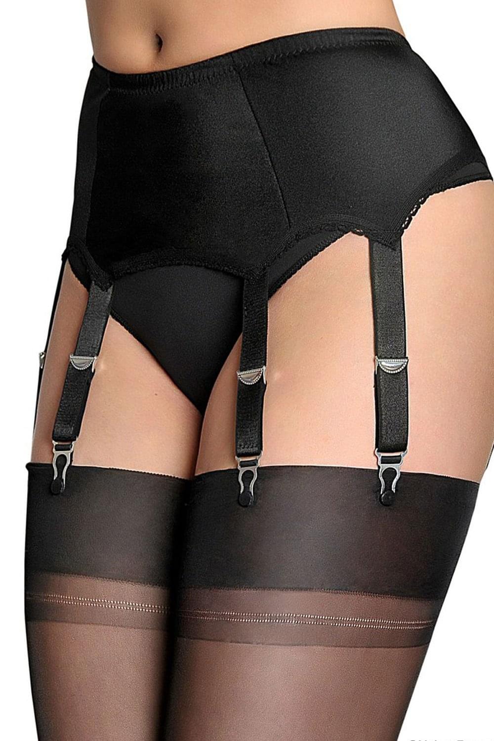 Simply Vintage 6 Strap Suspender Belt with Metal Clasps and Adjusters NDL2 – TightsTightsTights